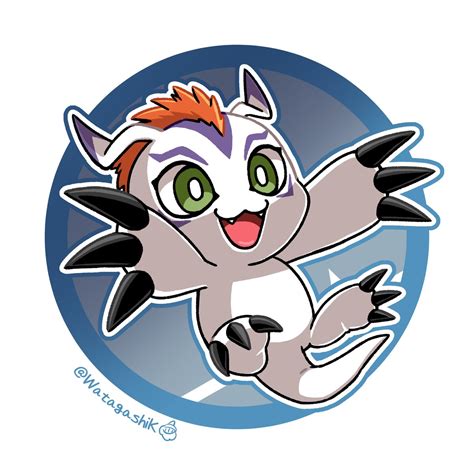 「ゴマモンデジモン Digimon 」ワタガシkのイラスト