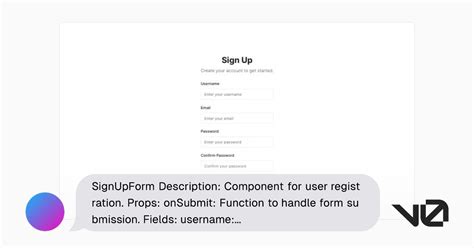 Signupform Description Component For User Registration Props