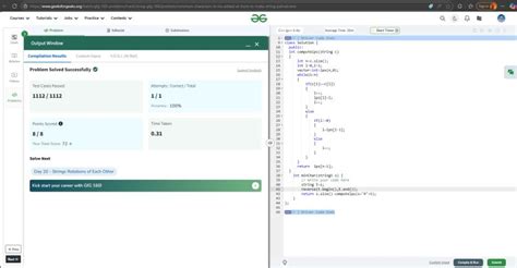 Gfg160daysofcode Geeksforgeeks Codingchallenge Palindrome Amit