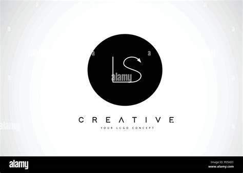 Ls L S Logo Design With Black And White Creative Icon Text Letter