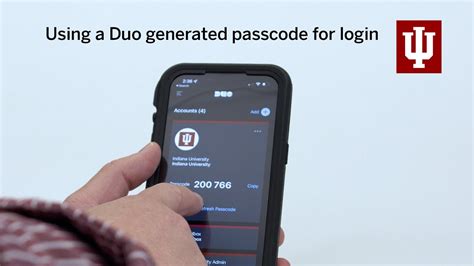 Logging In With Duo Using A Passcode Youtube