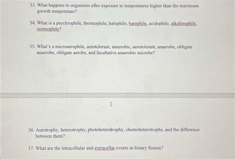 Solved 33 What Happens To Organisms After Exposure To