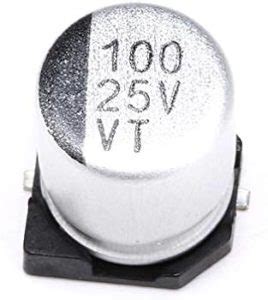 Smd Electrolytic Capacitors 100uf25v Com56 Faranux Electronics