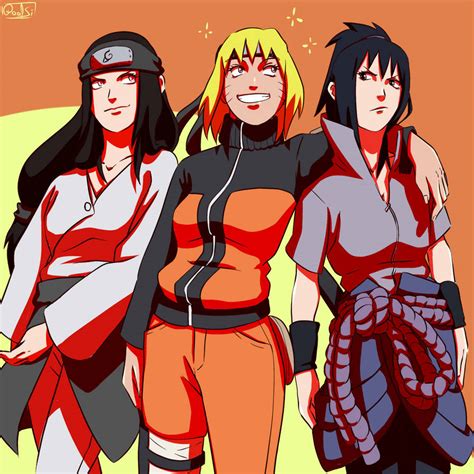 Female Naruto Neji And Sasuke By Raalsi On Deviantart