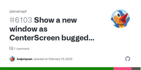 Show A New Window As Centerscreen Bugged With Dpi Permonitorv2 At