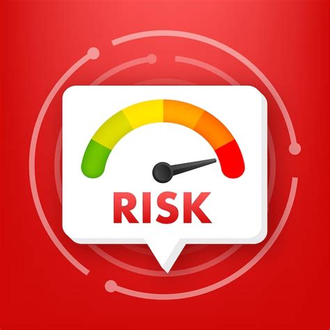 Premium Vector Risk Icon On Speedometer High Risk Meter Vector Stock