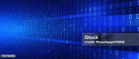 Binary Code Data Stream Technology Background Stock Illustration Download Image Now Flowing