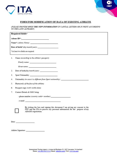 Modification Form Pdf