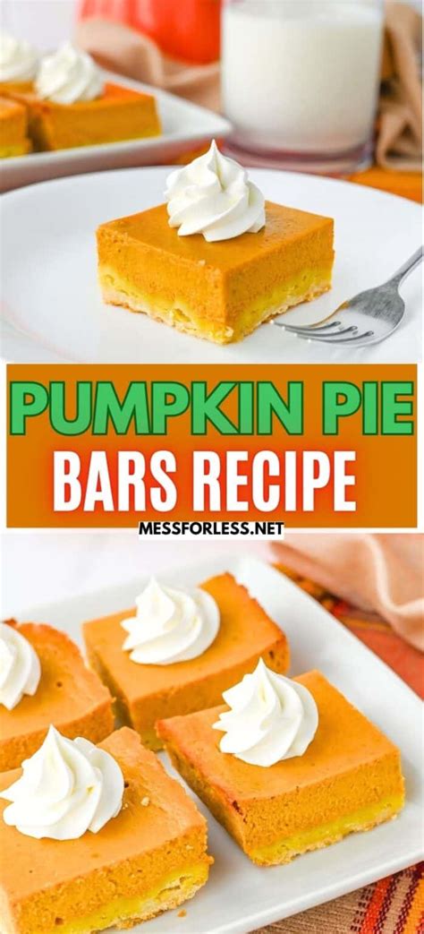 Pumpkin Bars Recipe Mess For Less