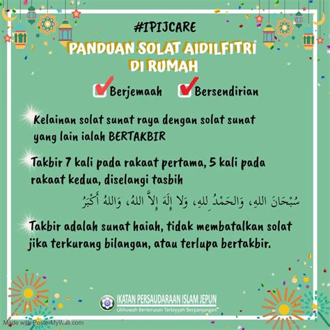 Ipij Ipij Care • Panduan Solat Aidilfitri Di Rumah