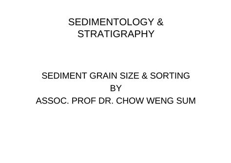 Pdf Sedimentology Grain Size Sorting Dokumentips