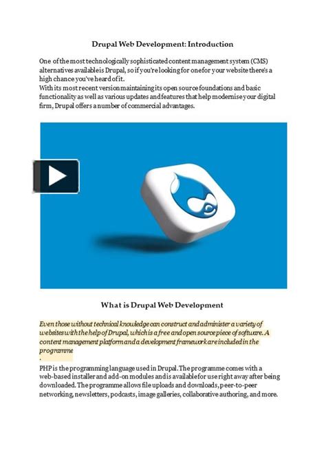 Ppt Drupal Web Development Meaning Stats Benefits Best Agencies To Seek Powerpoint