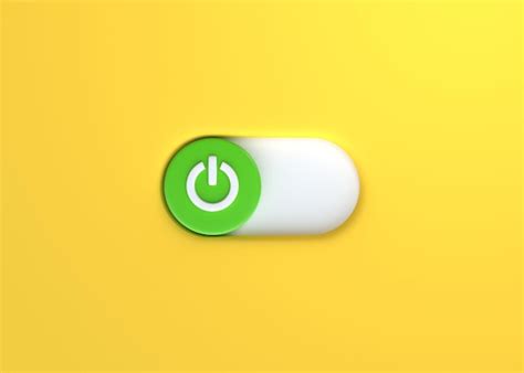 premium photo power on power button or open button icon on a yellow