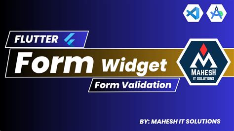 Flutter Form Widget Form Validation Youtube