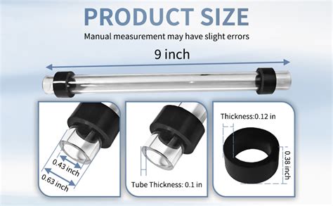 9 Inch Steam Boiler Sight Glass Tube High Transparency Clear Water