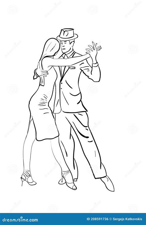Ilustração De Uma Pessoa Dançando Tango Ilustração Stock Ilustração de pessoa homem