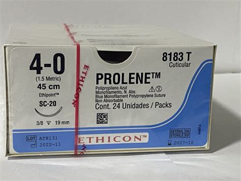 Prolene Calibre 40 De Longitud 45 Cm Aguja Sc 20 Proveedora Medica Adasa