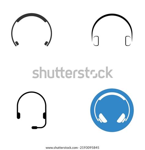 Headset Logo Icon Vector Template Stock Vector Royalty Free