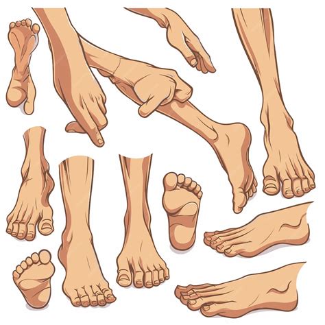 Premium Vector Cartoonfeetarmscutecartoones