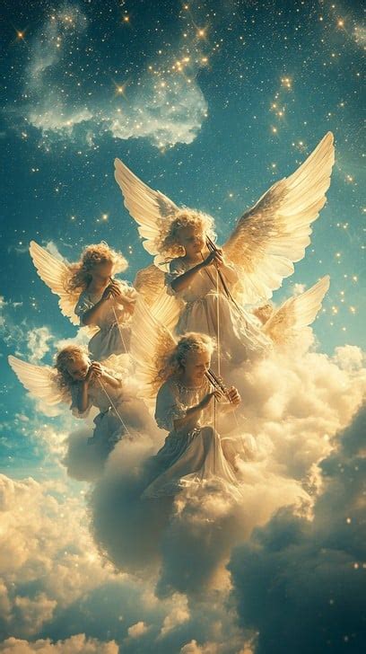 Free Angels In Clouds Image Angels Clouds Sky Download At Stockcake