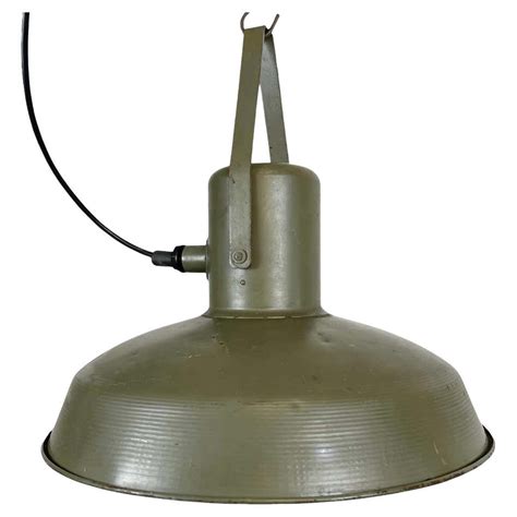 Vintage Green Army Pendant Lamp 1960s For Sale At 1stdibs
