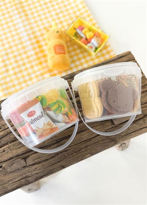 핸즈픽 손잡이 투명 원형용기 쿠키통 5개