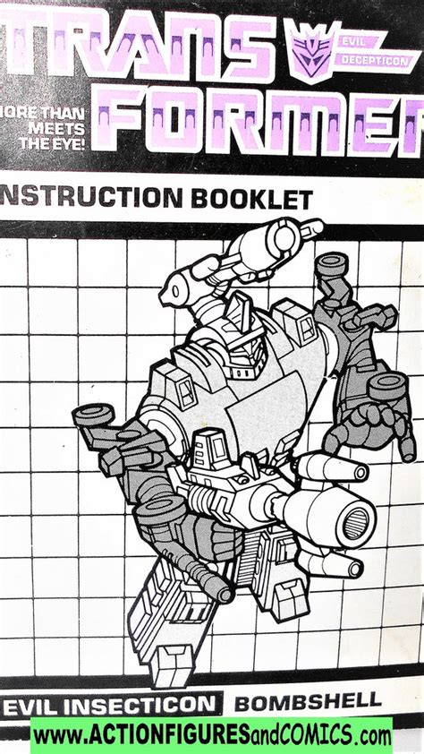 Transformers Bombshell 1985 Instructions Booklet Vintage G1 1