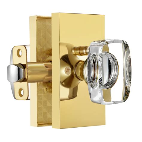Hiemey Gold Glass Crystal Door Knobs Interior With Lock Modern Crystal Glass Privacy Door Knobs