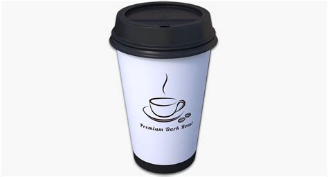 테이크 아웃 커피 컵 다크 로스트 화이트 디자인 3d 모델 49 Max Fbx Obj Free3d