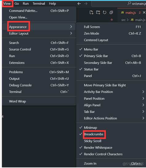 [vscode] 1 在编辑器的标签页下显示文件目录（标签页显示面包屑） 2 在标题栏上显示当前文件的完整路径 51cto博客
