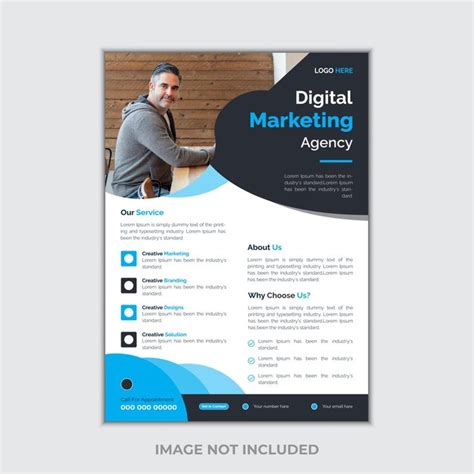 Layout Simples Vetorial Com Modelo De Design De Panfleto Moderno Vetor Premium