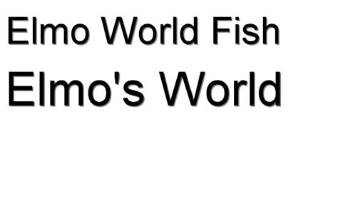 Elmos World Elmo World Fish