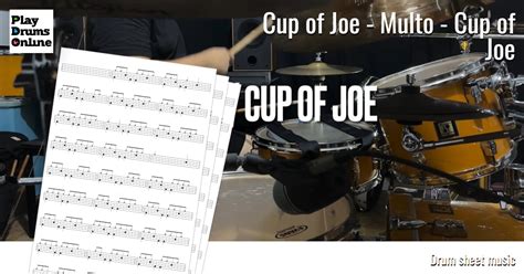 Cup Of Joe Multo Cup Of Joe Drum Sheet Play Drums Online