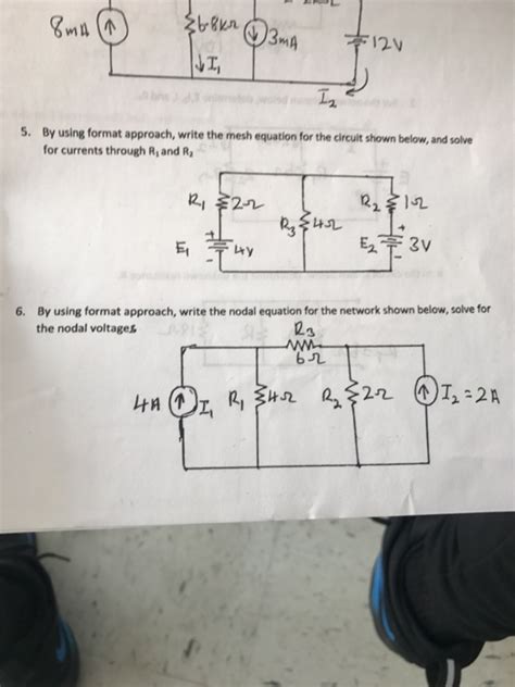solved by using format approach write the mesh equation for