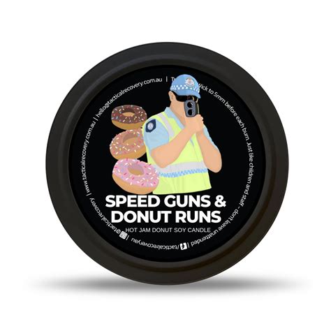 Hot Jam Donut Cop Soy Candle Tactical Recovery