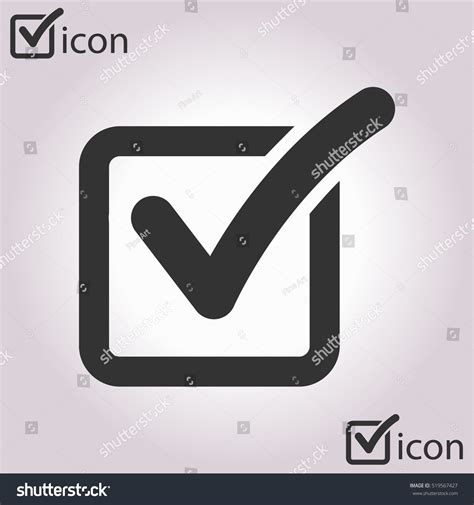 Vektor Stok Check List Button Icon Check Mark Tanpa Royalti Shutterstock