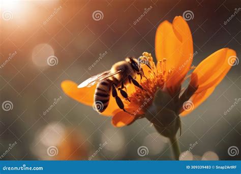 Bee The Natural Way Of Pollination Created With Generative Ai