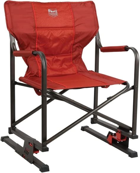 Timber Ridge Folding Outdoor Camp Bounce Rocker Chair Portable Directors Chair
