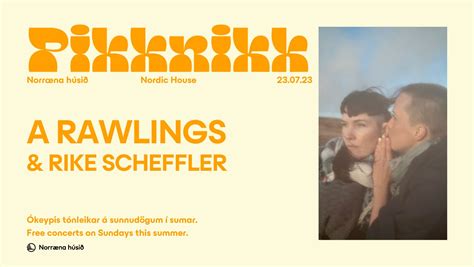 Pikknikk Concert Angela Rawlings And Rike Scheffler The Nordic House