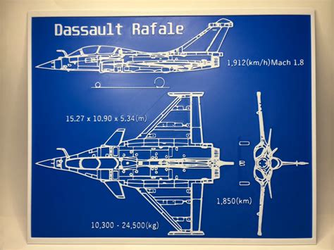 Dassault Rafale Blueprint Technical Drawing Remixed By Paperplanelab 纸飞机工作室 Makerworld