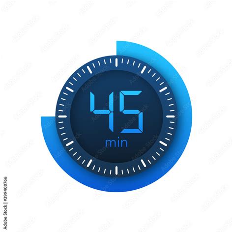 The Minutes Stopwatch Vector Icon Stopwatch Icon In Flat Style On A White Background