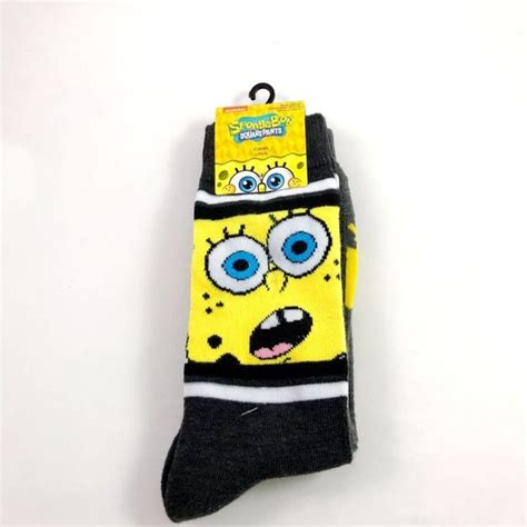 Nickelodeon Spongebob Crew Socks 6 5 12 Nickelodeon Spongebob