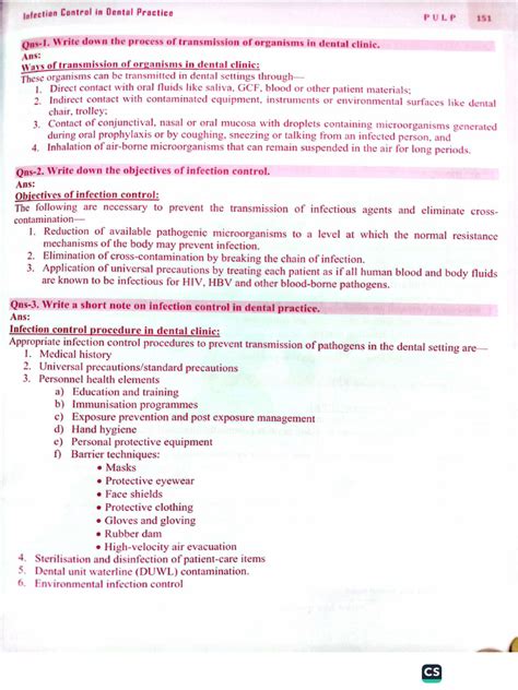 Infection Control Pulp Pdf