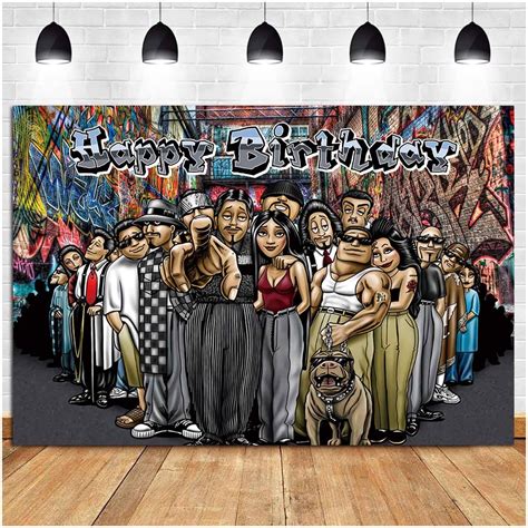 Happy Birthday Homies Theme Photography Backdrop Street