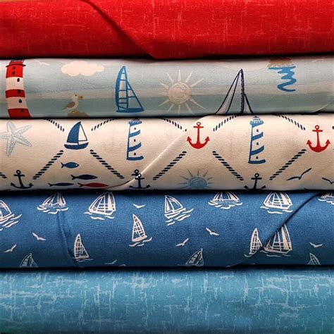 Nautical Fabric Etsy