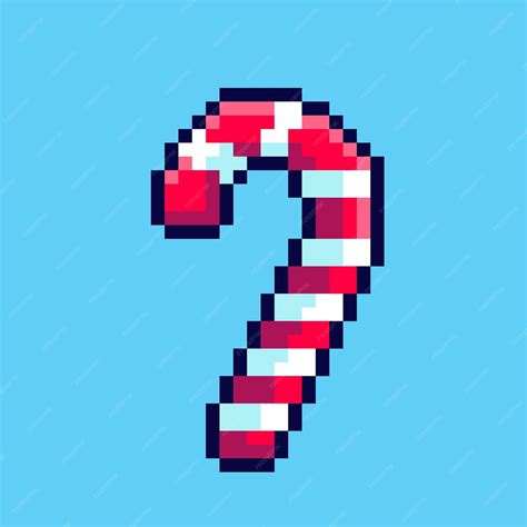 Premium Vector Pixel Art Candy Cane Game Asset Design