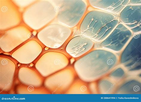 Microscopic Macro Close Up Shot Scientific Research Epithelial Tissue