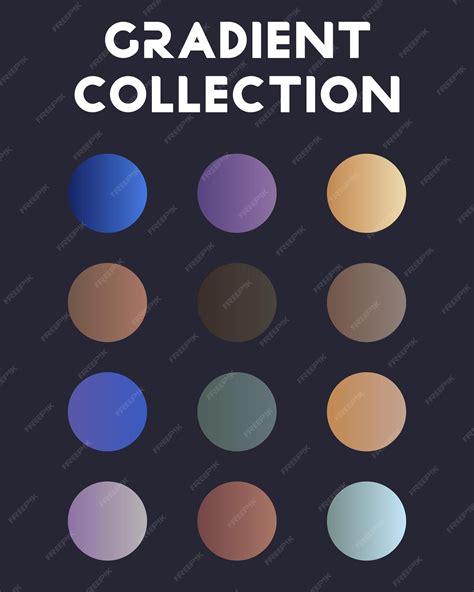 Premium Vector A Set Of Color Combinations Gradient Vector