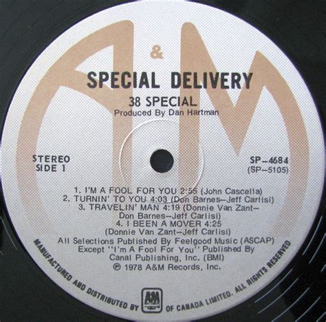 38 Special Special Delivery 1978 Original Vinyl Pursuit Inc
