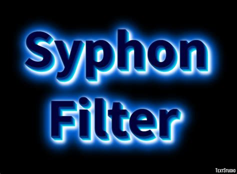 Syphon Filter Text Effect And Logo Design Videogame